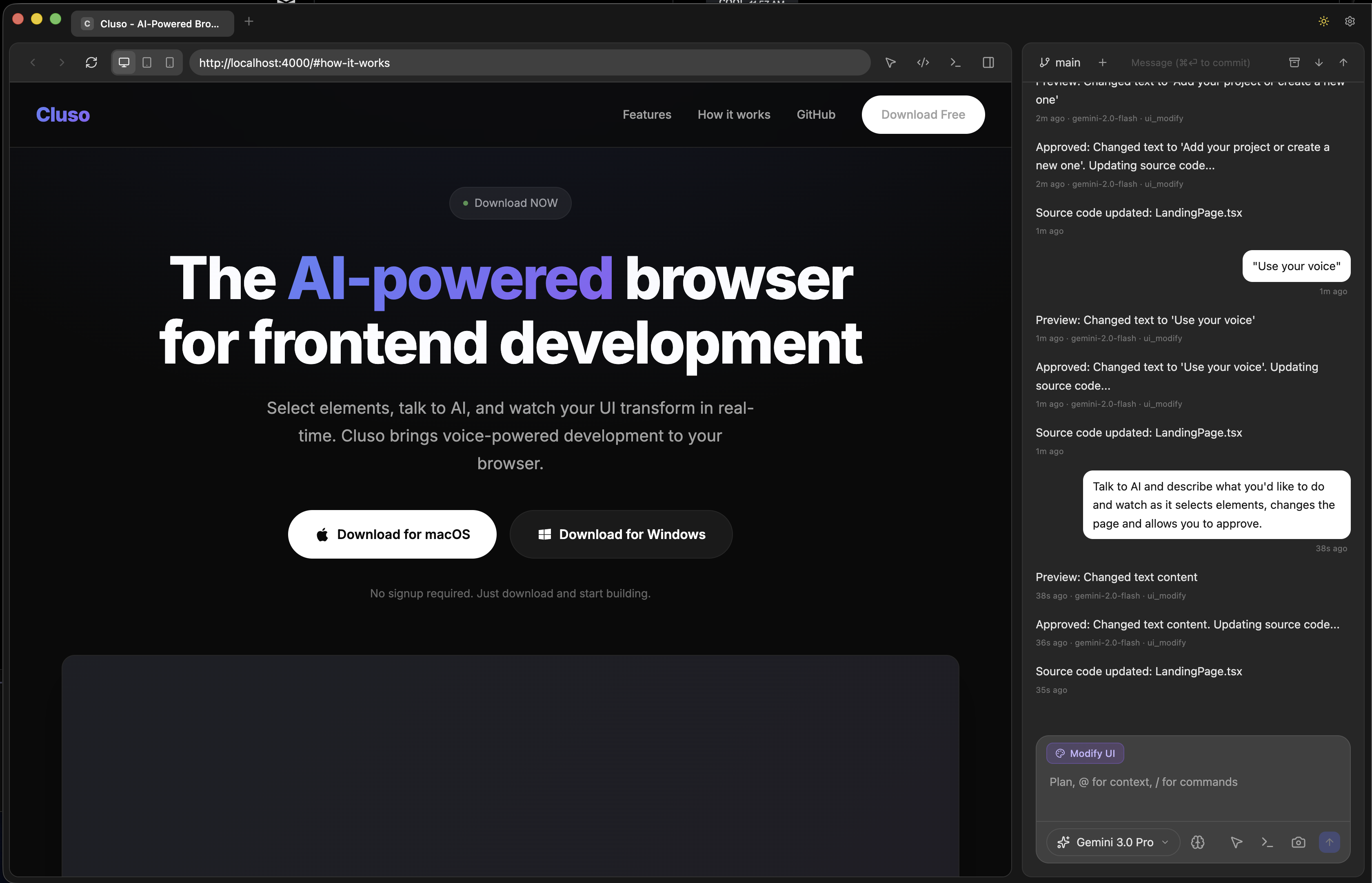 Cluso - AI-Powered Browser Dev Tools